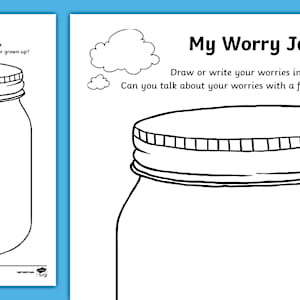 My Worry Jar Activity Sheet | Twinkl | EYFS | Emotions