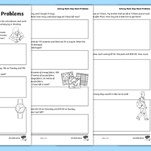 Two-step Maths Word Problems Worksheet PDF│KS2