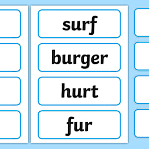 Words With ur in them Flashcards - Primary Resources