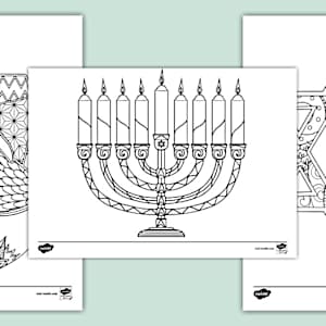 Hanukkah Colouring Pages for Kids | Mindfulness Activities