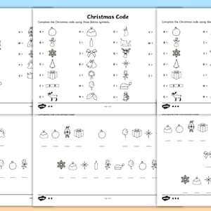 Cryptic Christmas Code Worksheet (teacher made) - Twinkl
