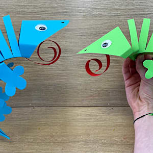 3D Lizard Paper Craft
