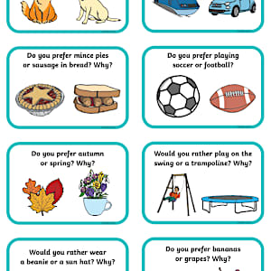 100 Questions Conversation Cards | Primary Resources