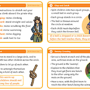 30 Fun Warm Up Ideas Games For Kids Pe Cards