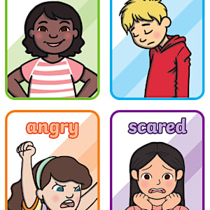 Printable Feelings Faces Cards - Emotions - Twinkl