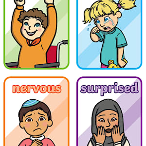 Printable Feelings Faces Cards - Emotions - Twinkl