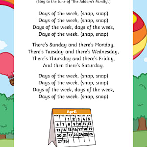 Days Of The Week Nursery Rhyme