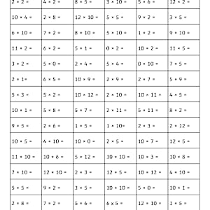 Ultimate Times Tables Challenge Worksheet