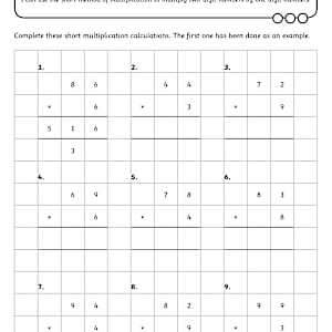 Short Multiplication KS2 Worksheets | Maths | Twinkl