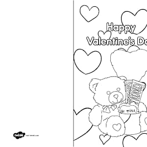 Valentine's Day Coloring Cards - Valentine Heart Fine Motor