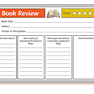 KS2 Book Review Structure - Editable Template
