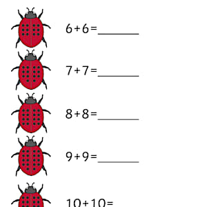 Doubles to 20 Worksheets - Maths Resource - Twinkl