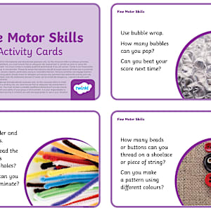 Fine Motor Skills, Activity Cards