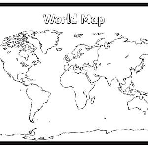 Blank Map of the World - without labels | Resources | Twinkl