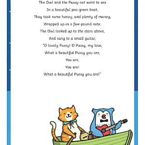 The Owl and the Pussy-Cat Poem | Poem Sheet | Twinkl
