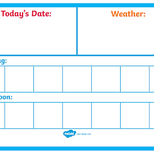 Visual Daily Timetable - Printable Classroom Schedule