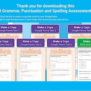 English - Year 3 Grammar Test with Answers Pack