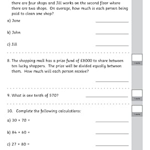Baseline P7 Maths Assessment | Second Level Resources