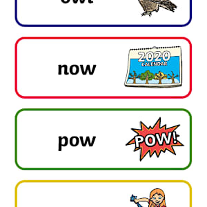 Ow Words - Sounds Cards - Primary Education Phonics Resources