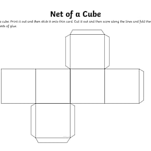 A ‘Make a Cube Out of Paper’ Template | Geometry | Twinkl