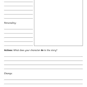 Character Profile Template | Primary Resources