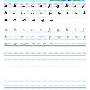 Continuous Cursive Handwriting Worksheet