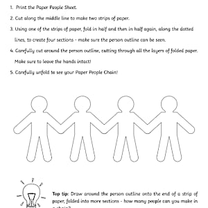 Paper People Chain Template