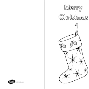 Merry Christmas Template Card | Primary Resource