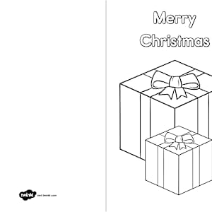 Printable Christmas Coloring Cards | ELA Resource | Twinkl