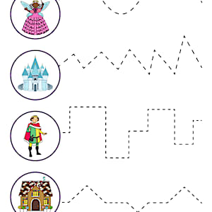 Fairy Tale Cutting Skills Worksheet