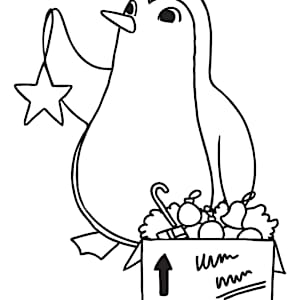 Christmas Penguin Coloring Pages for Kids | Twinkl USA