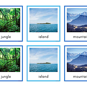 Landforms Matching Card Game for 1st-2nd Grade