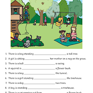 Prepositions I Spy in the Park Worksheets