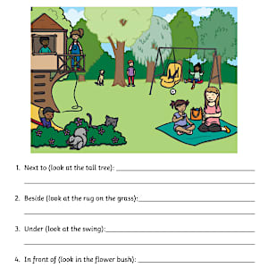Prepositions I Spy in the Park Worksheets