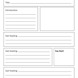 Non-Chronological Report For A Template - Teaching Resources
