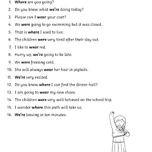 Homophones Practice Worksheet - Where, Wear, Were, We're - Homophones
