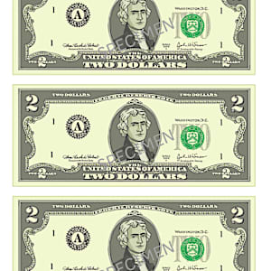 Cash and Coins Dramatic Play Cutouts