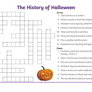 The History of Halloween Crossword Puzzle