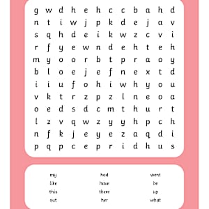 High Frequency Words Wordsearch - Literacy Puzzle - Twinkl