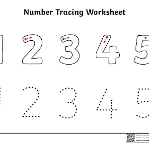 Number Tracing 1-5 Worksheet | Motor Skills | Twinkl USA