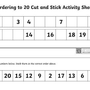 Ordering Numbers to 20 Worksheet KS1 - Maths Resources