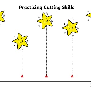 Space-Themed Scissor Skills Worksheet / Worksheet Pack