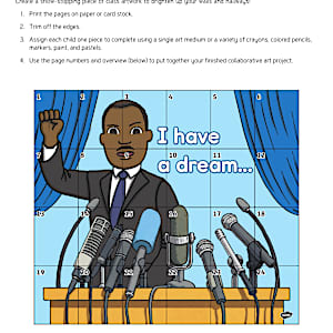 MLK Collaborative Poster | Martin Luther King | Twinkl USA