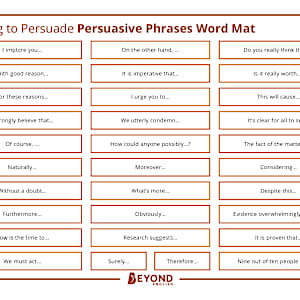 Persuasive Writing Words – Vocabulary for Strong Arguments