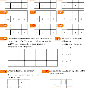 Short Division of 3-Digit Numbers Activity Sheet