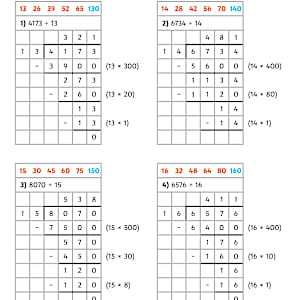 Bus Stop Division Worksheet | Divide 4 Digits by 2 Digits