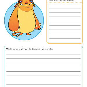 Describe the Monster Worksheet | KS1 English