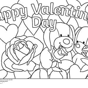 Valentine's Day Mindfulness Colouring Sheets | Twinkl