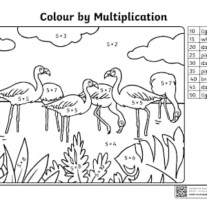 Times Tables Colour by Number Worksheets