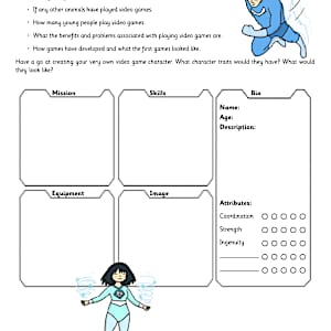Create a Video Game Character Worksheet / Worksheet